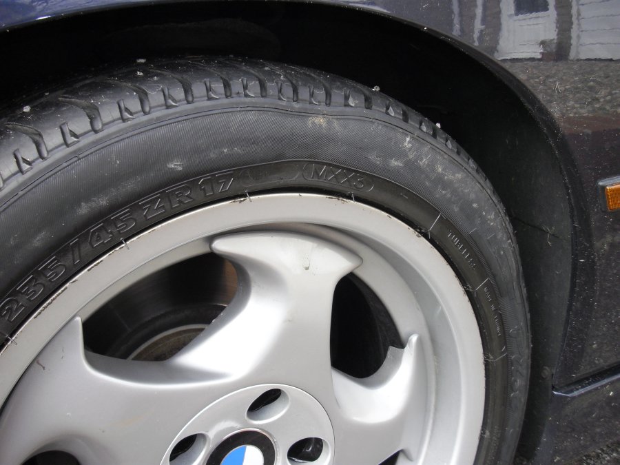 Tyre tread separation...